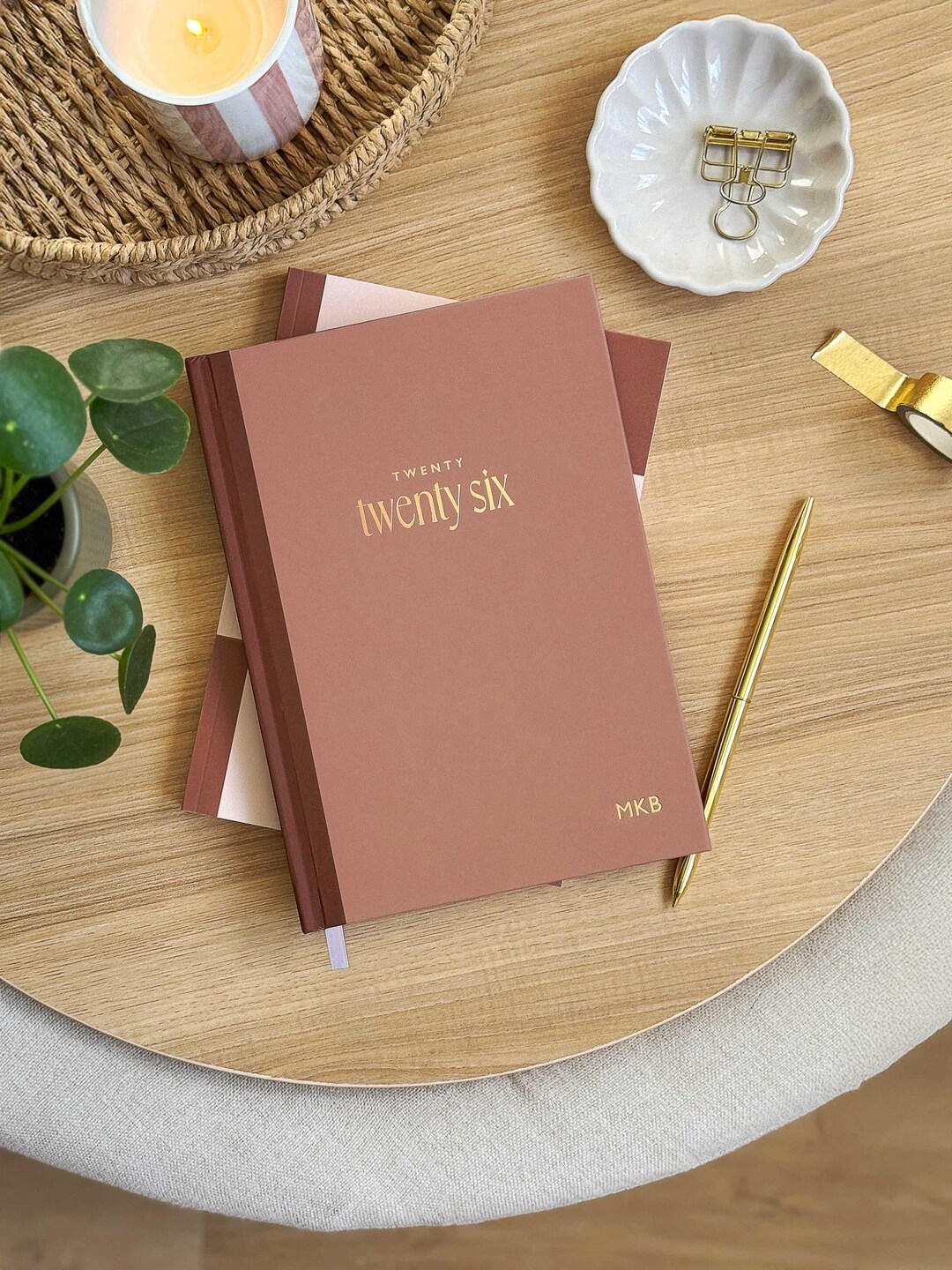 SECONDS 2026 Personalised A5 Week to View Diary: Hardback Gold Foil ...