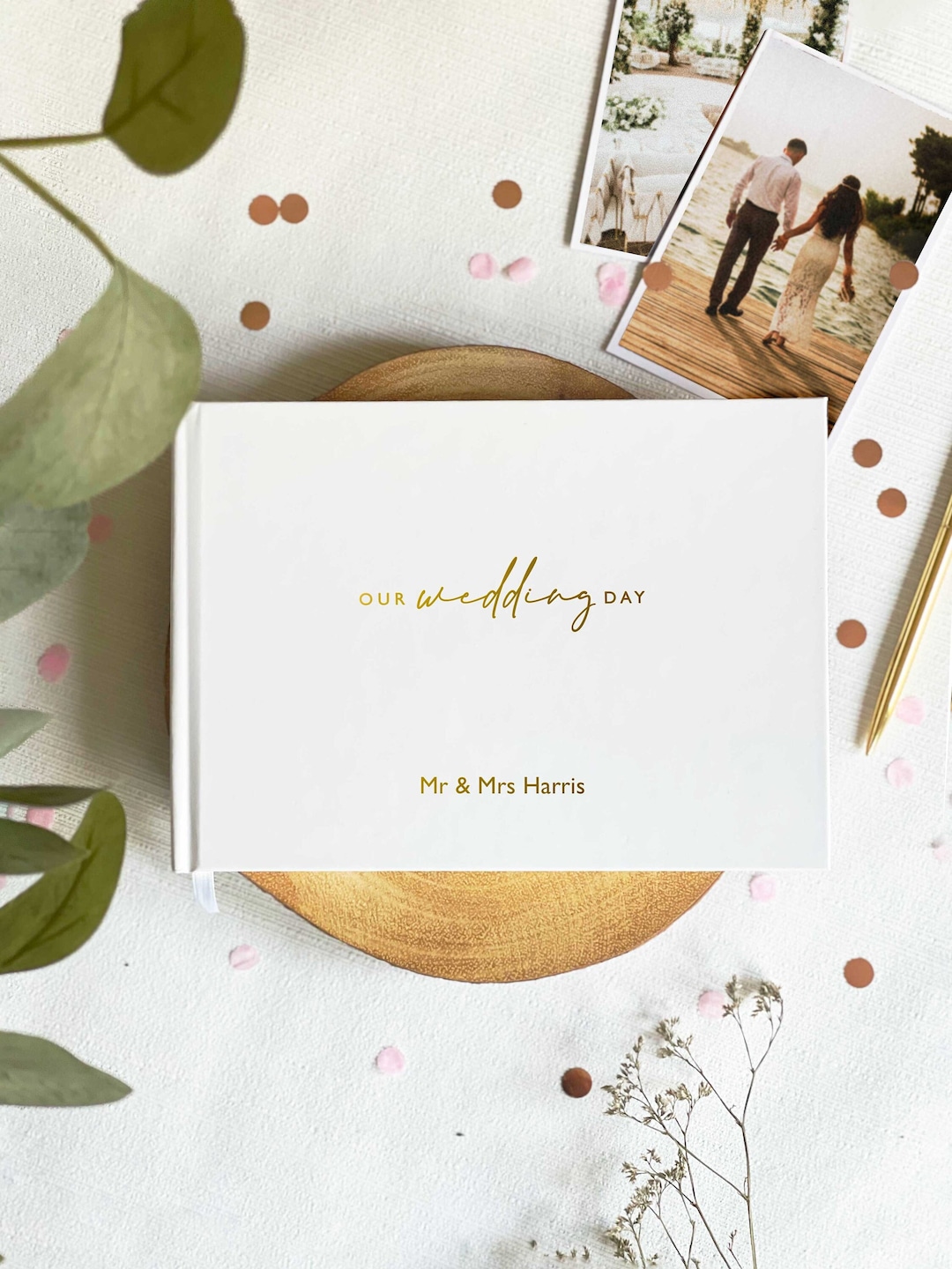 Personalised Anniversary Memory Book for Couples | Our Wedding Day ...