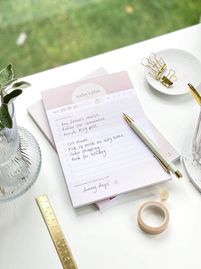 Productivity Planner Notepad A5 Daily Planner Pad Office - Etsy