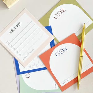 Goal Setting Cards for Success | Motivational Desk Accessory, Personal ...