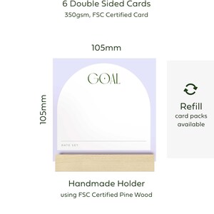 Goal Setting Cards for Success | Motivational Desk Accessory, Personal ...