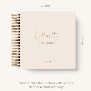Letters to the Bride Book | Personalised Bridal Shower Book, Bride to ...
