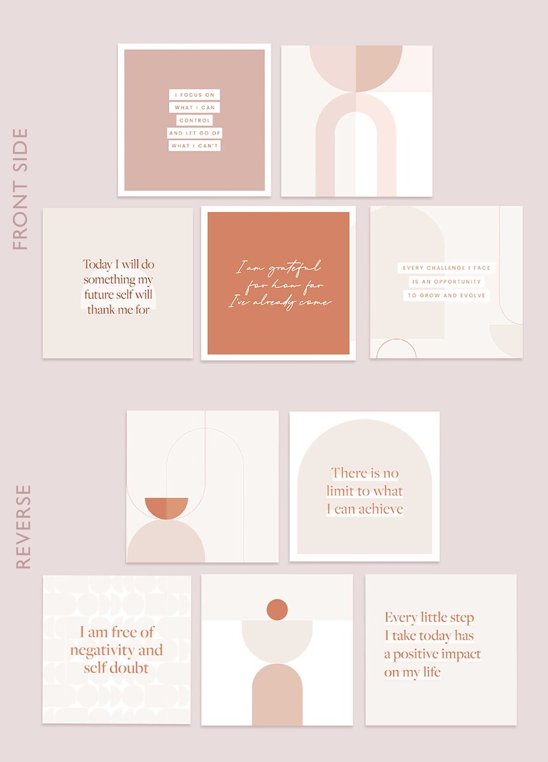 Positive Affirmations Daily Quote Cards Affirmation Card - Etsy