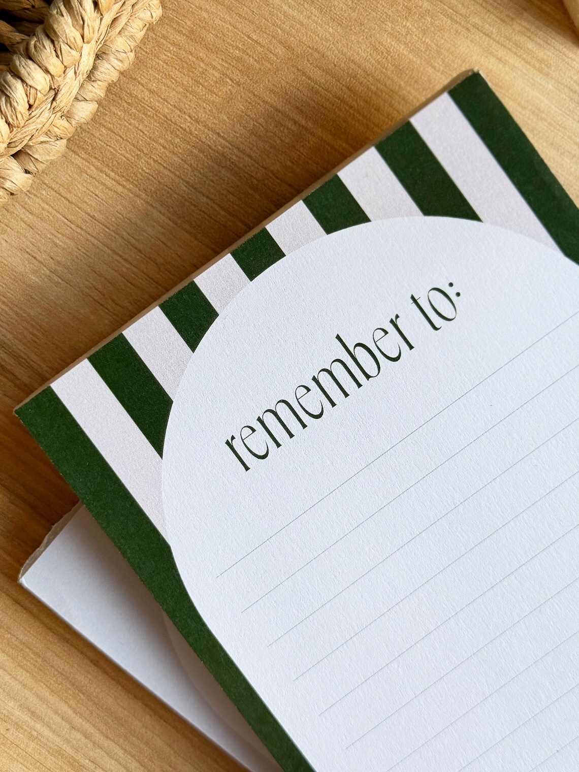 A6 Memo Notepad: Bold Stripe Lined Desk Pad - Etsy
