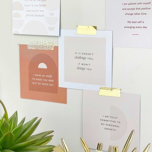 Positive Daily Affirmation Cards With Wood Holder | Inspirational ...