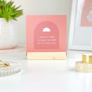 Positive Daily Affirmation Cards With Wood Holder | Inspirational ...