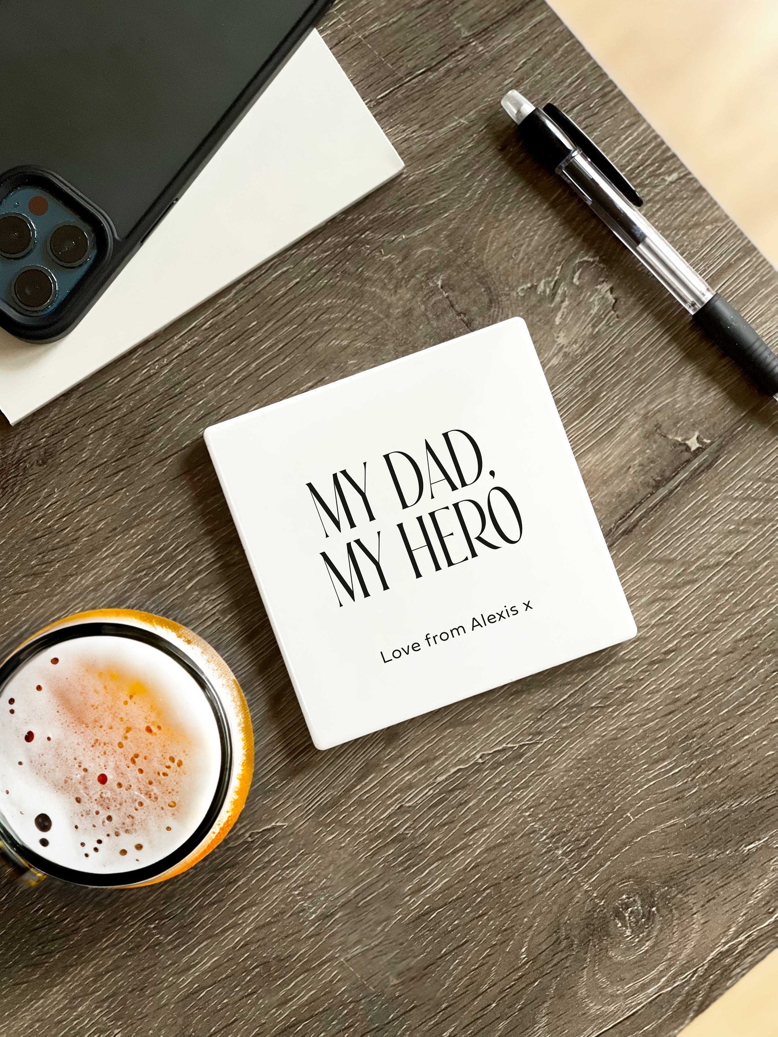 Personalised Coaster for Dad | New Dad Gift From Baby, Father's Day ...