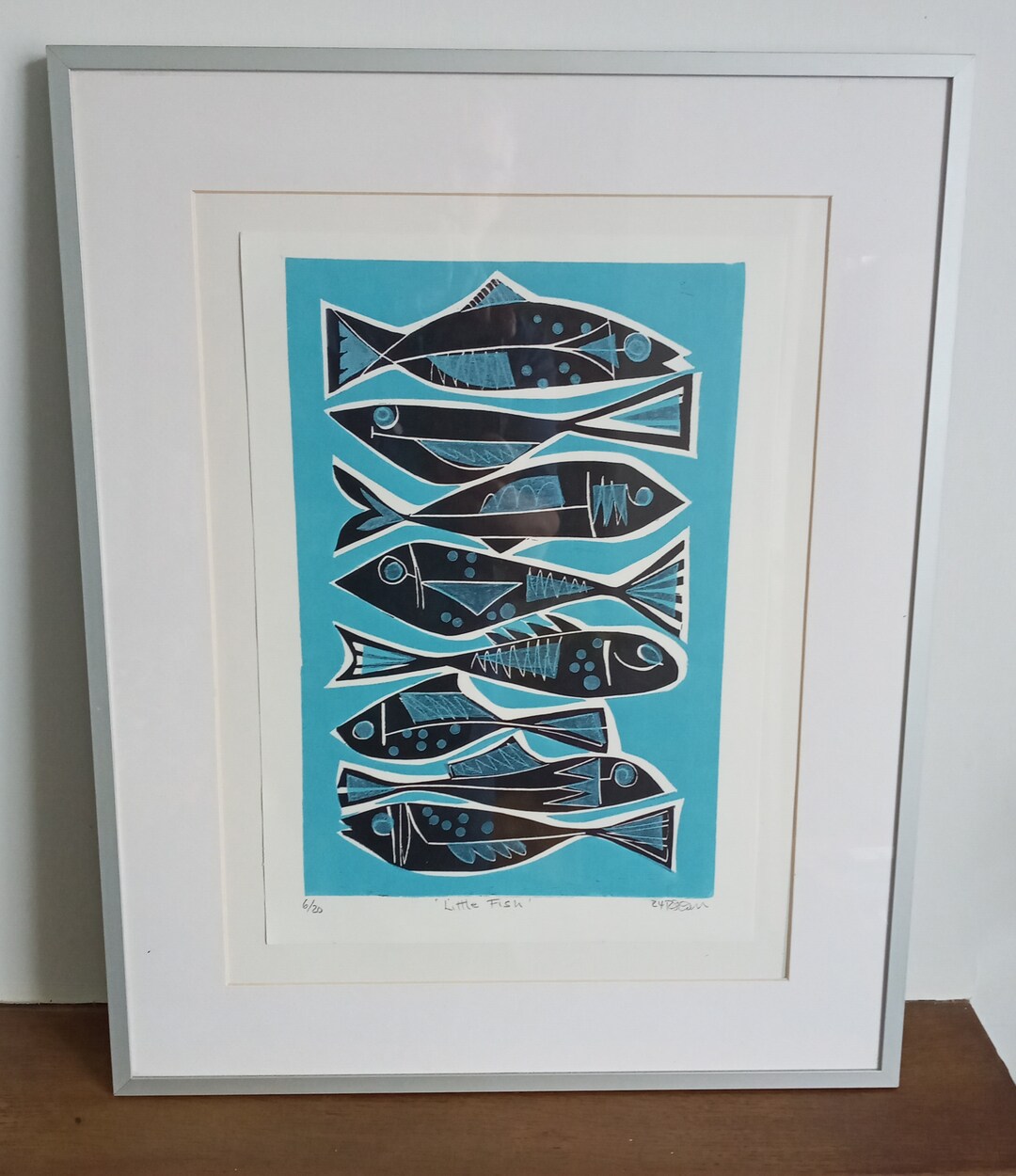 Little Fish Print. Fish Print. Fish Linoprint. Hand Printed Fish Print - Etsy
