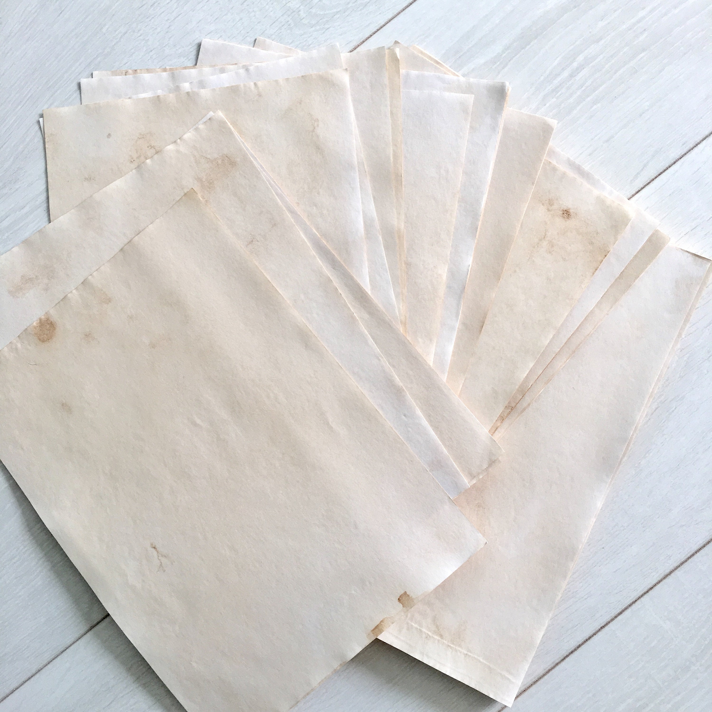50 Sheets of A4 Aged Paper Tea Dyed Paper Coffee Stained - Etsy