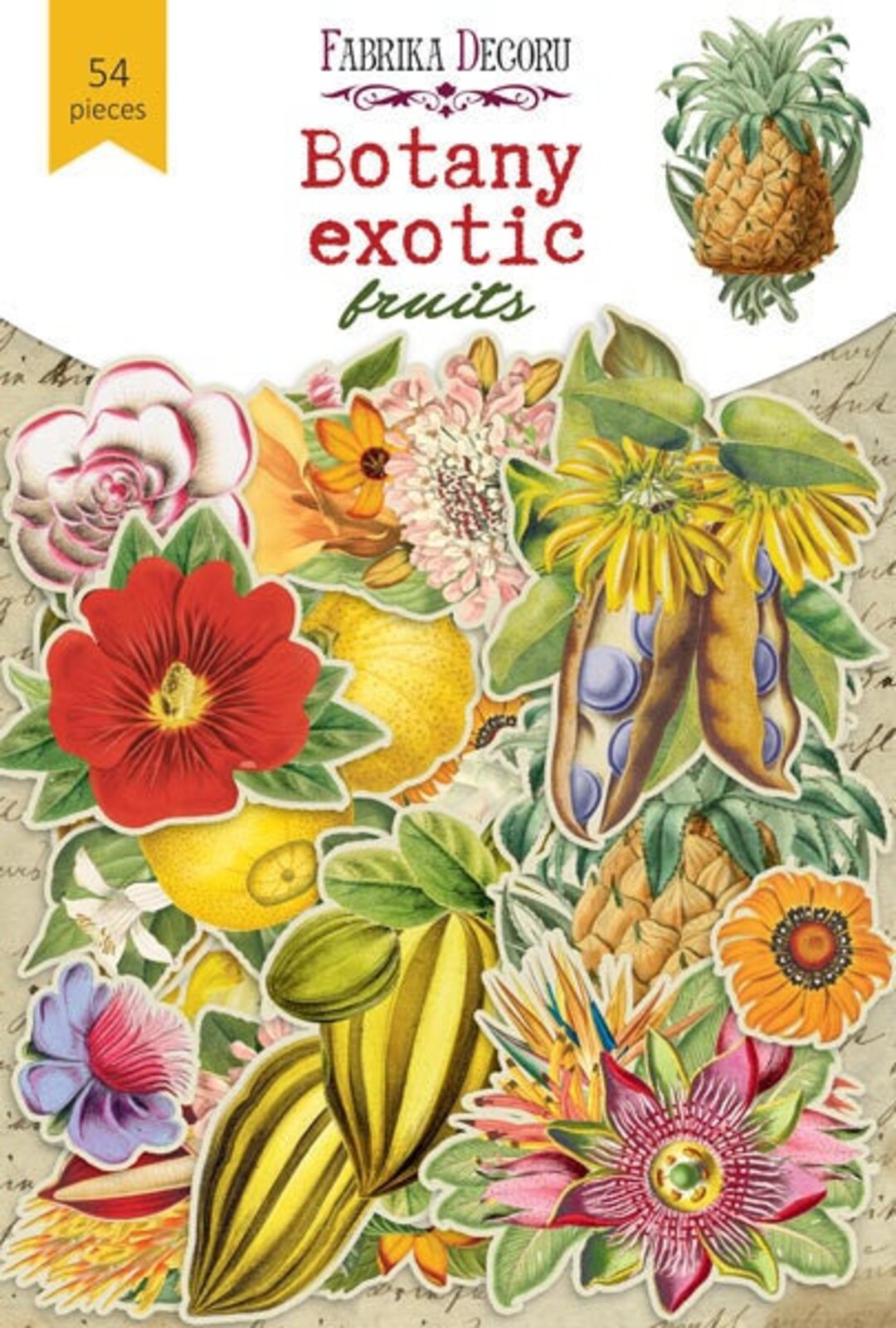 Fabrika Decoru Botany Exotic Fruits Cardstock Die Cuts, Tropical Flower ...