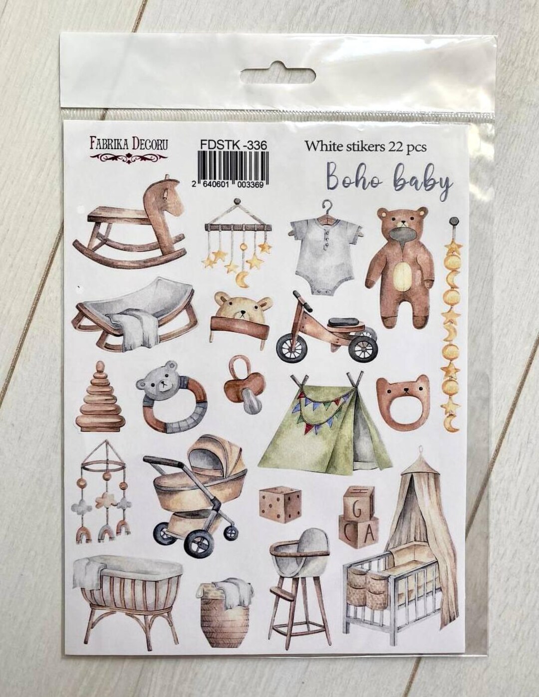 Fabrika Decoru "boho Baby" Scrapbook Stickers, Pregnancy Planner ...