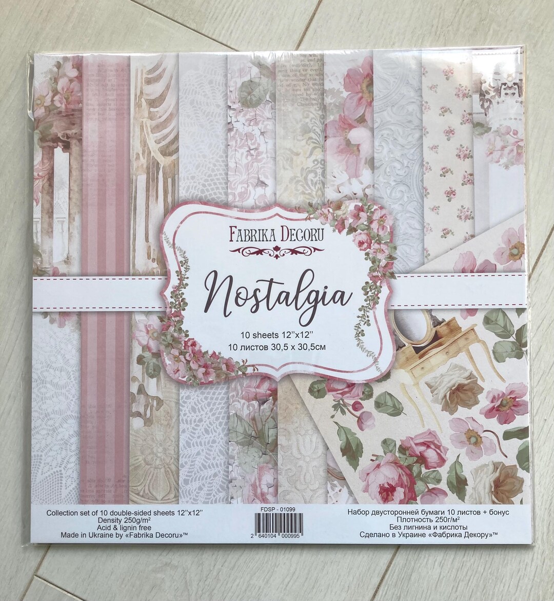 Fabrika Decoru Nostalgia 12x12 Scrapbook Paper Pad, NON DIGITAL Antique ...