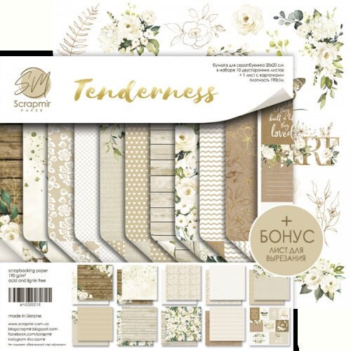 8x8 Wedding Paper Pad Scrapmir Tenderness Collection Floral - Etsy