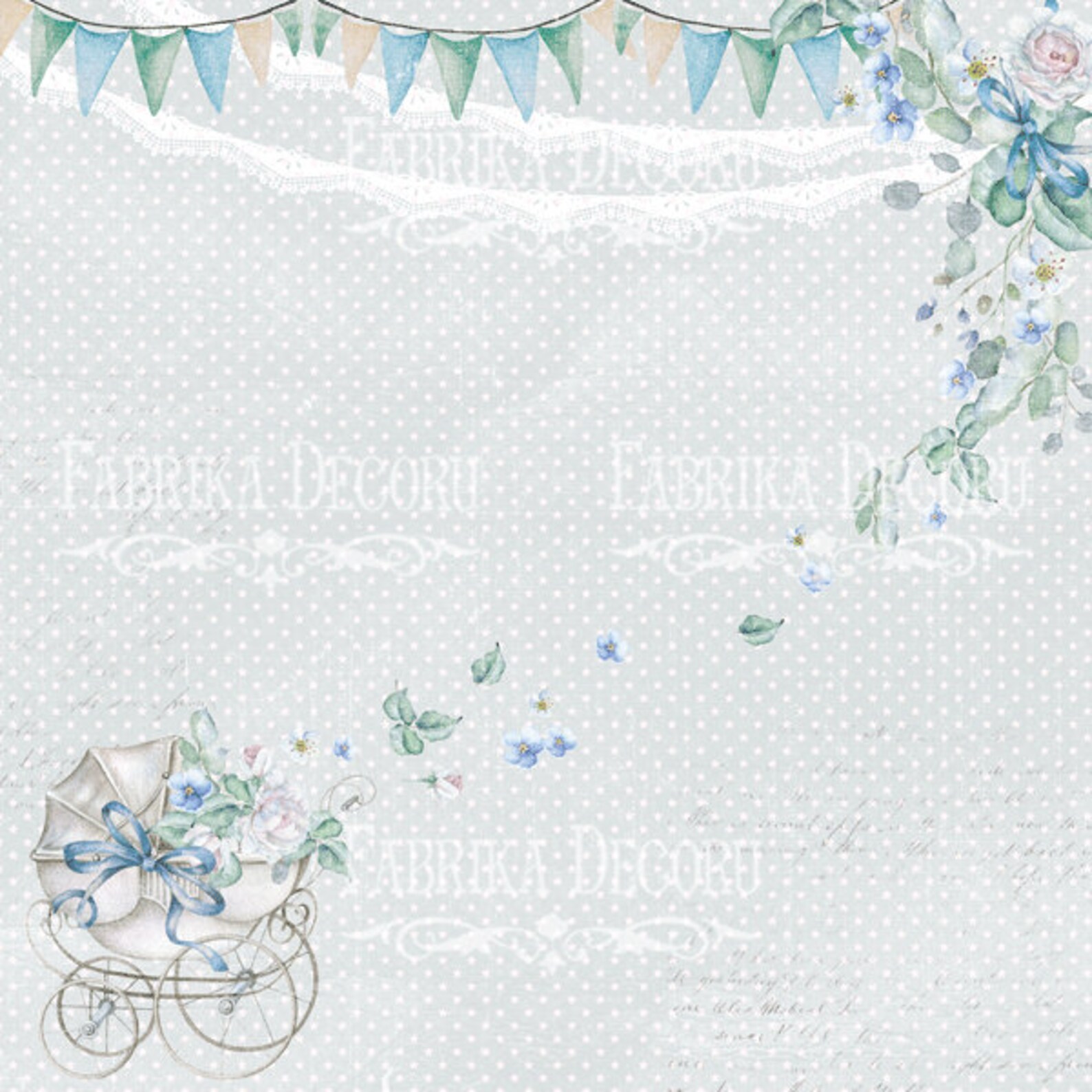 NON DIGITAL Baby Boy Scrapbook Paper 12x12 Fabrika Decoru - Etsy