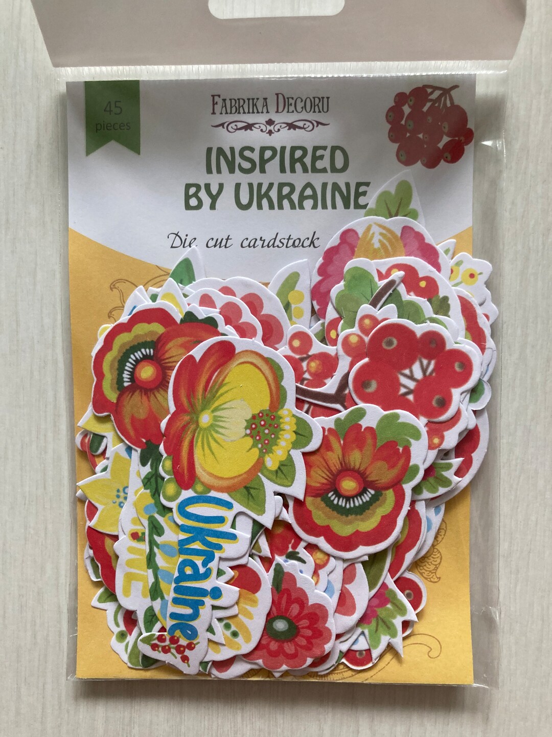 Fabrika Decoru Inspired by Ukraine Cardstock Die Cuts, Floral Ephemera ...