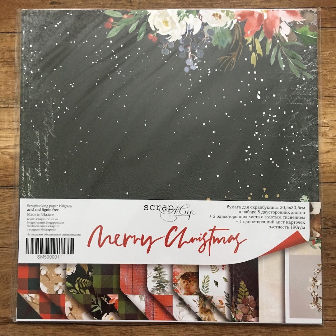 Christmas Paper Pad 12x12, Scrapmir Merry Christmas, December Daily ...