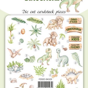 Fabrika Decoru "dinosauria" Scrapbooking Cardstock Die Cuts, Dinosaur ...