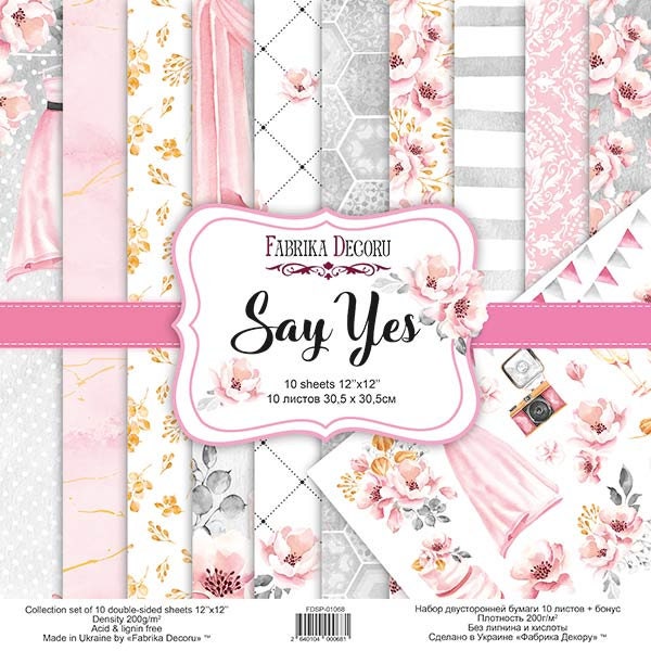 12x12 Wedding Paper Pad Fabrika Decoru Say Yes Collection - Etsy