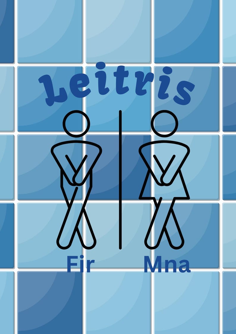 Four Bathroom A4 Digital Download Printable Toilet Signs for Your Place ...