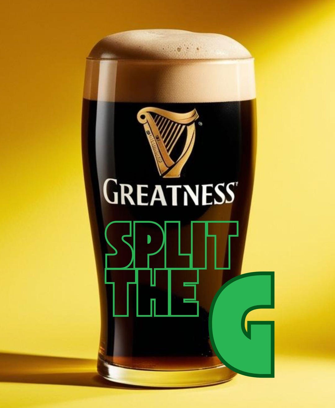 Guinness Split the G Beer Poster, Funny Bar Art (digital Download) - Etsy