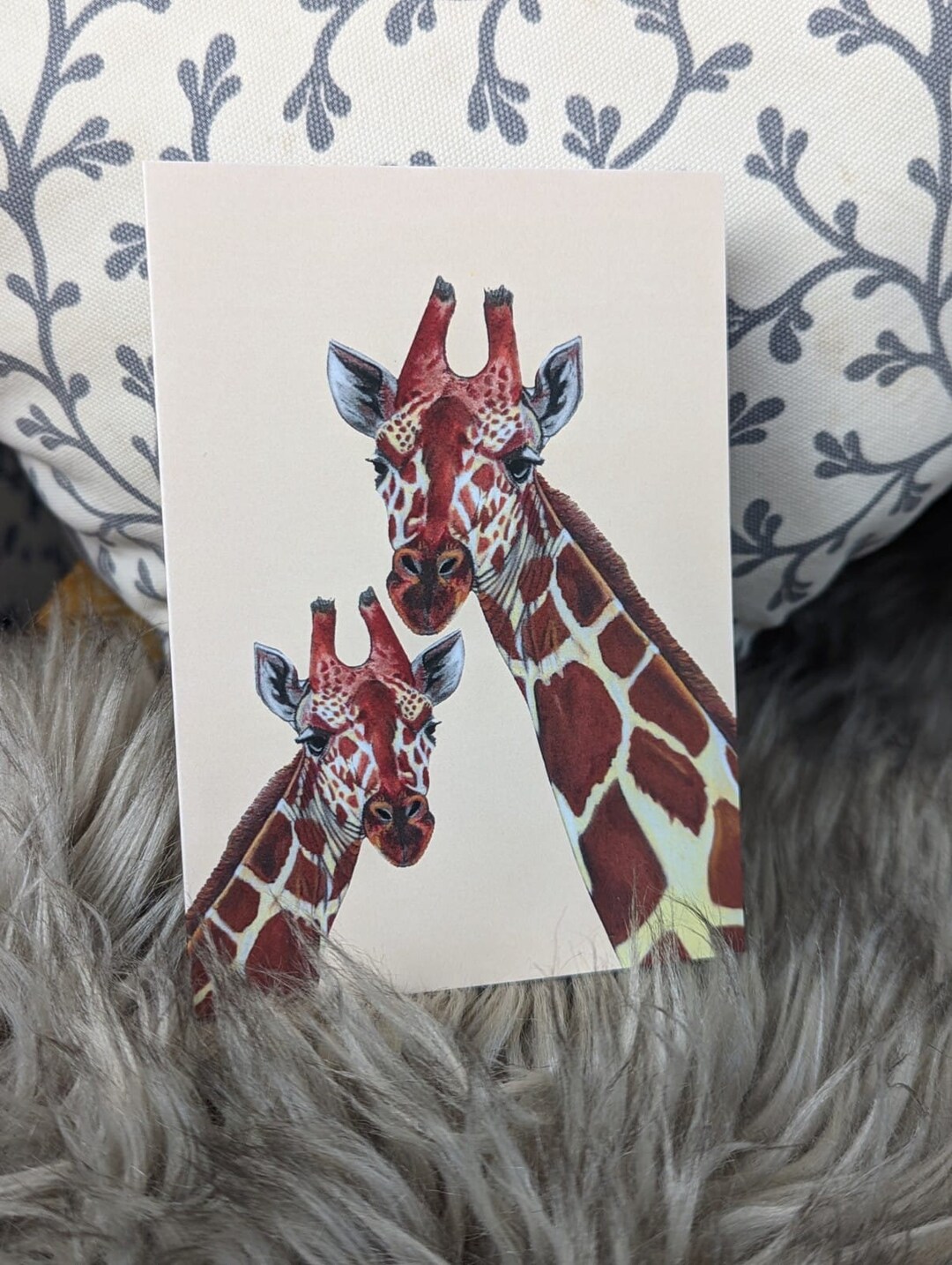 Giraffe Greeting Card - Etsy