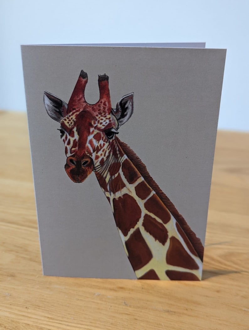 Giraffe Greeting Card - Etsy