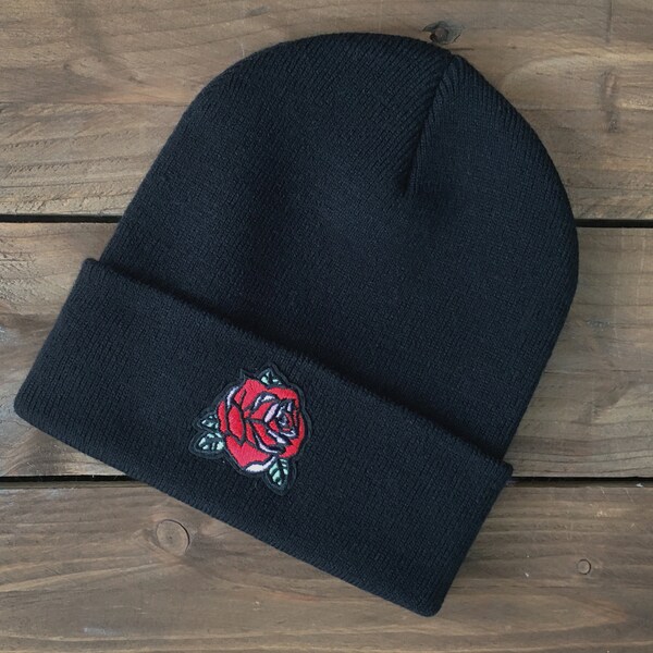 Rose Beanie - Etsy