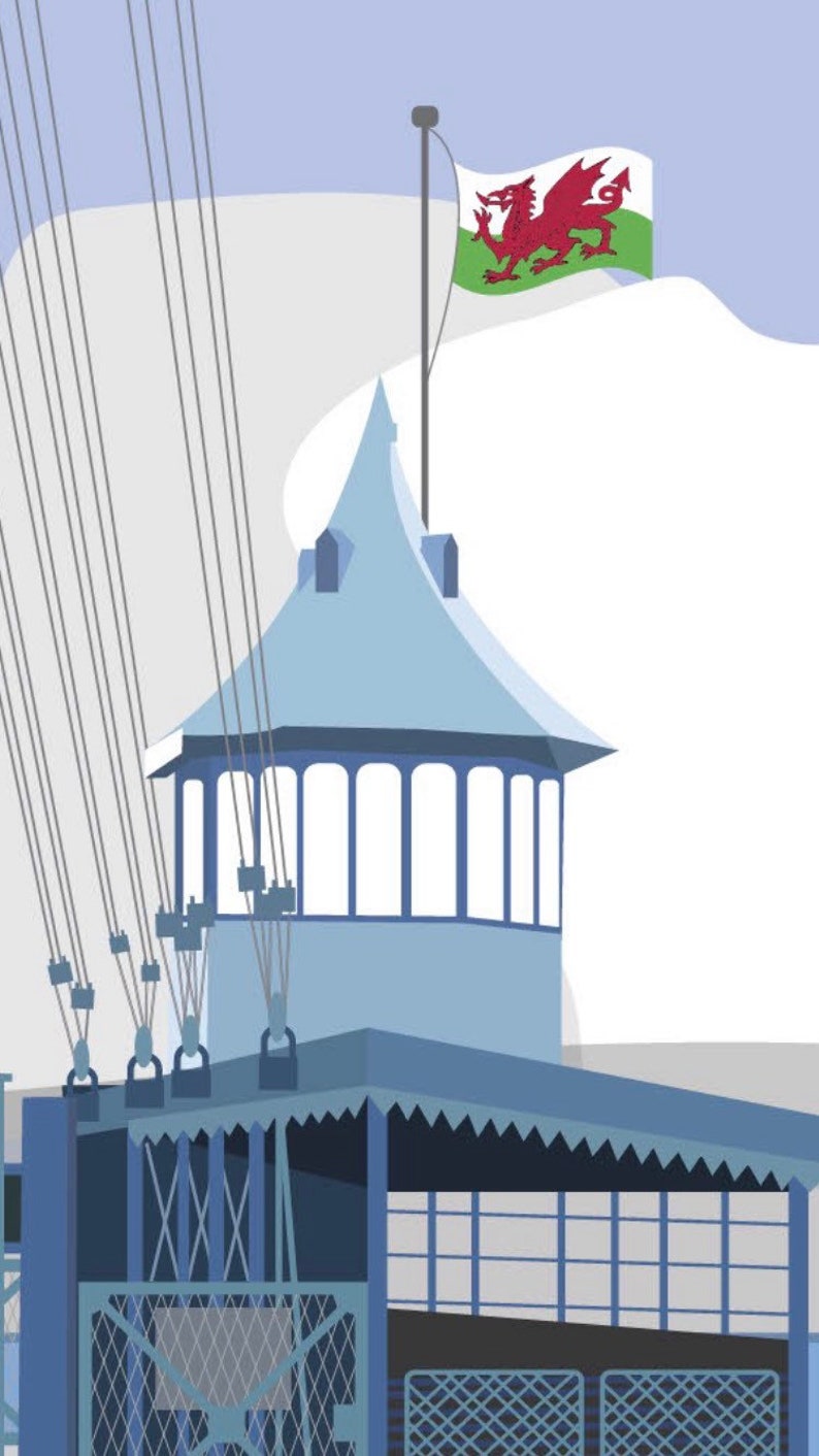 Newport Transporter Bridge Digital Print - Etsy