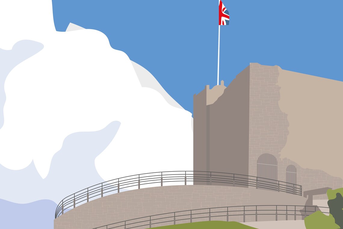 Clitheroe Castle A4/A3 Print - Etsy