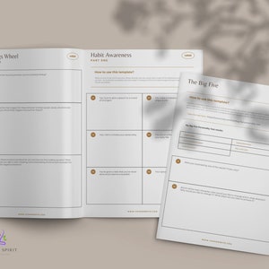 True Self Discovery Worksheets Canva Templates Wellness - Etsy