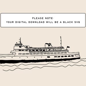 Block Island Ferry Illustration | Digital - Etsy
