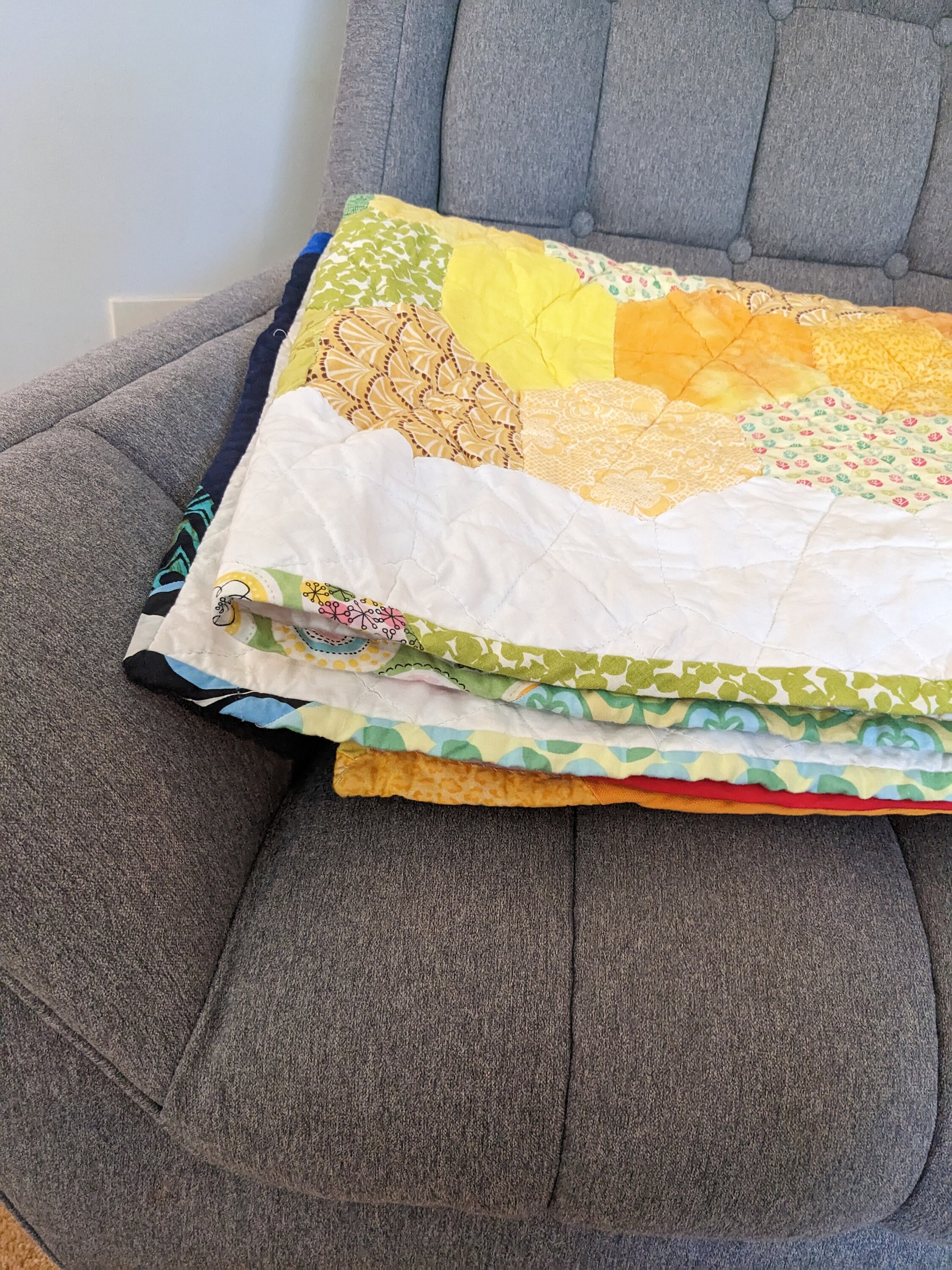 Hexagon Rainbow Quilt - Etsy