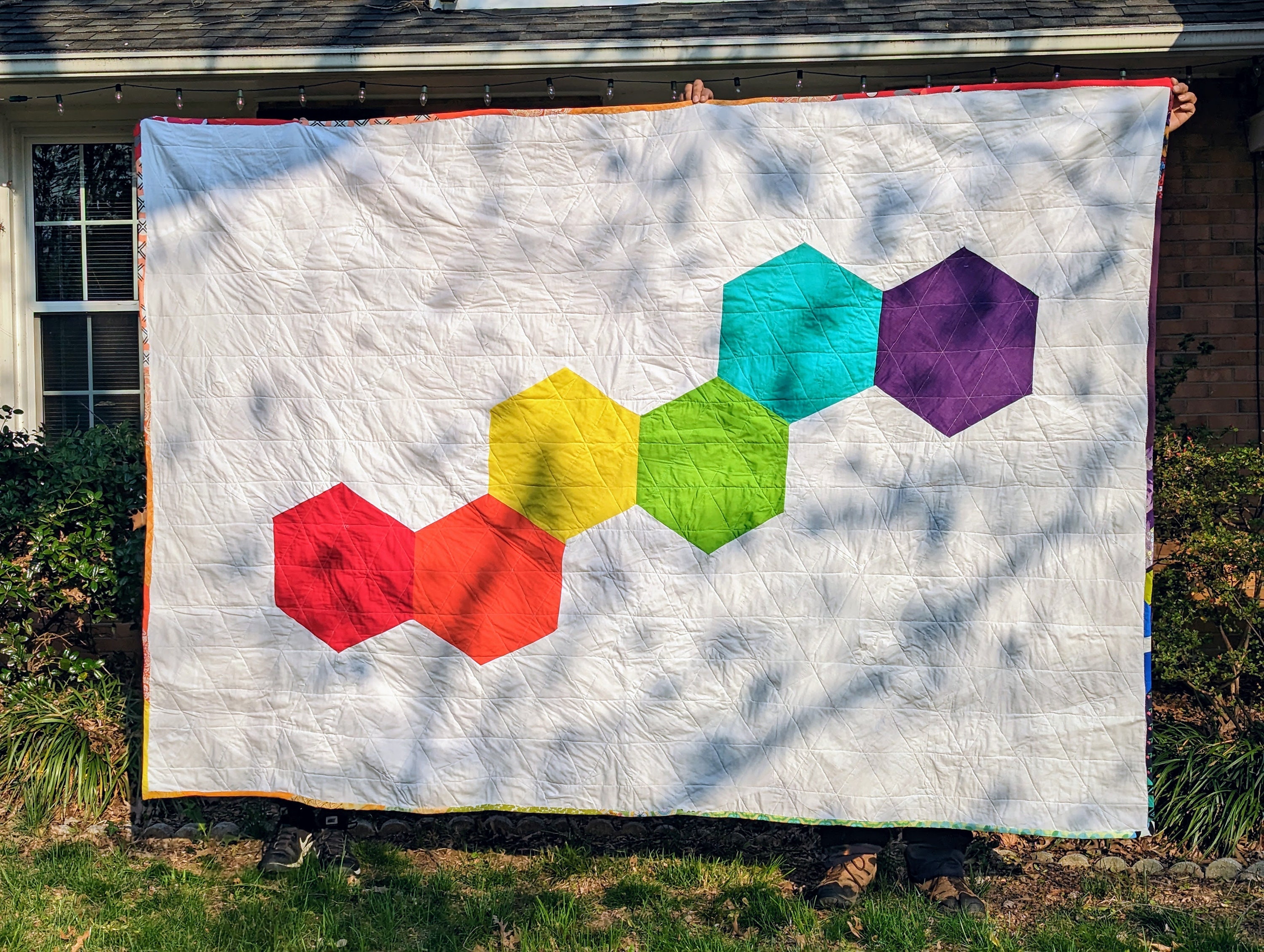 Hexagon Rainbow Quilt - Etsy