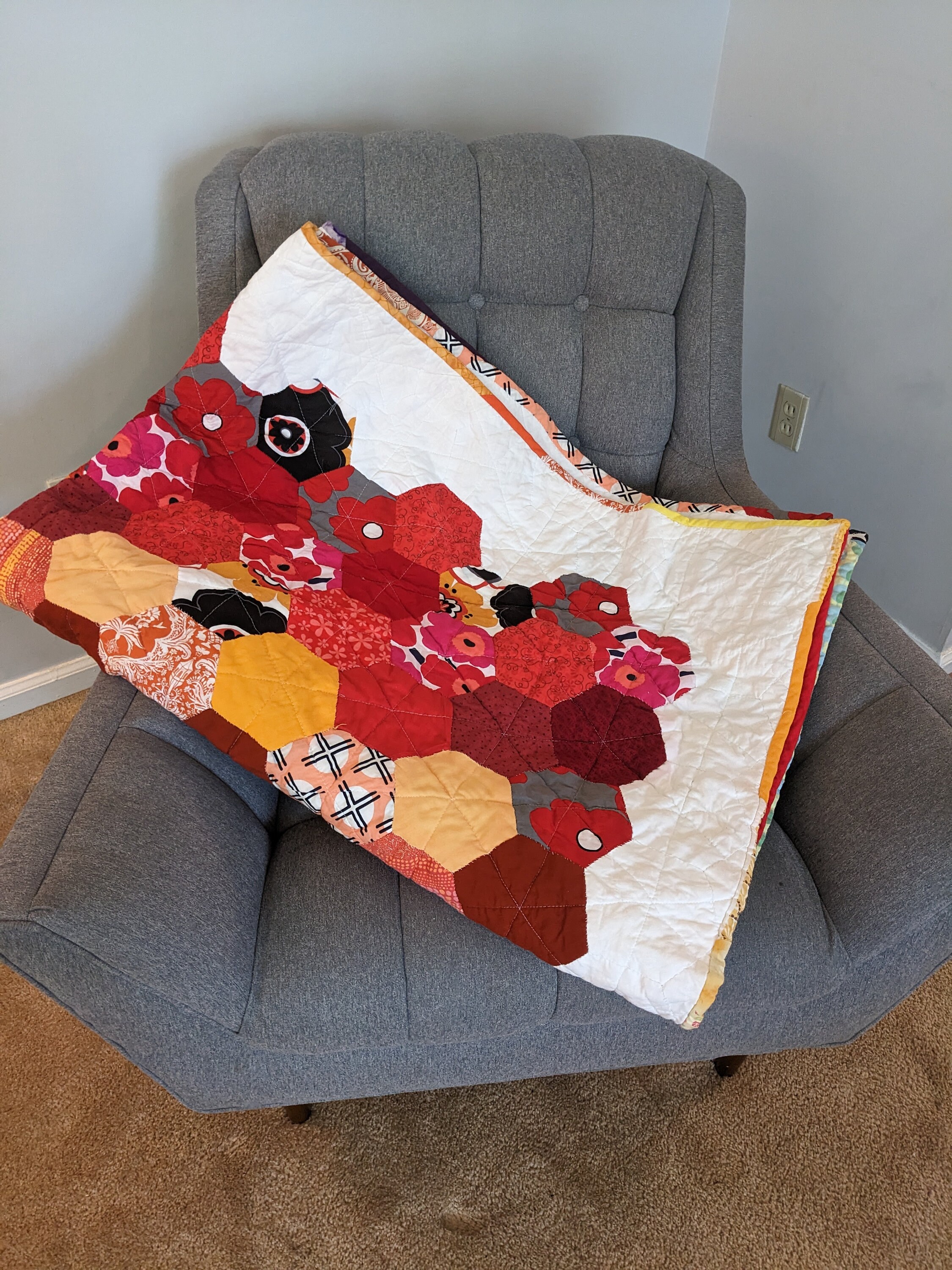 Hexagon Rainbow Quilt - Etsy