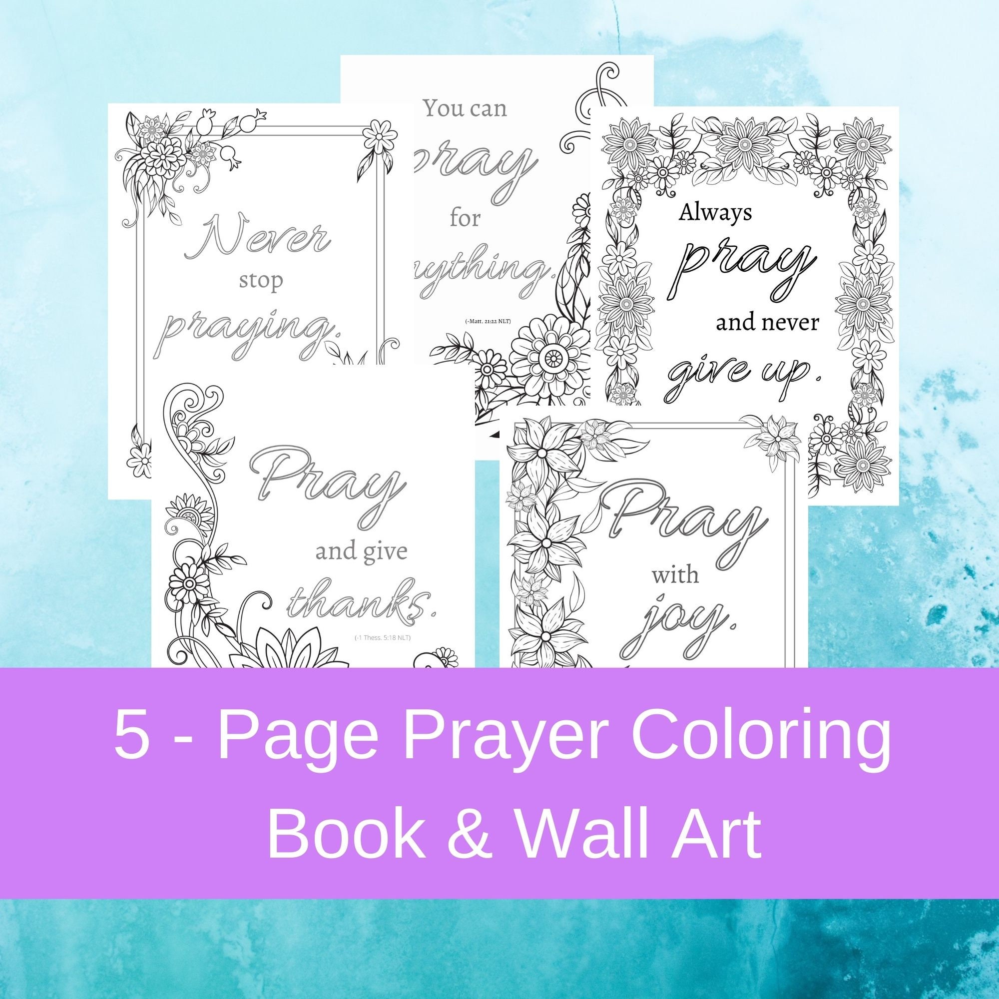 Prayer Scripture Coloring Pages Bible Verse Coloring Pages Printable ...