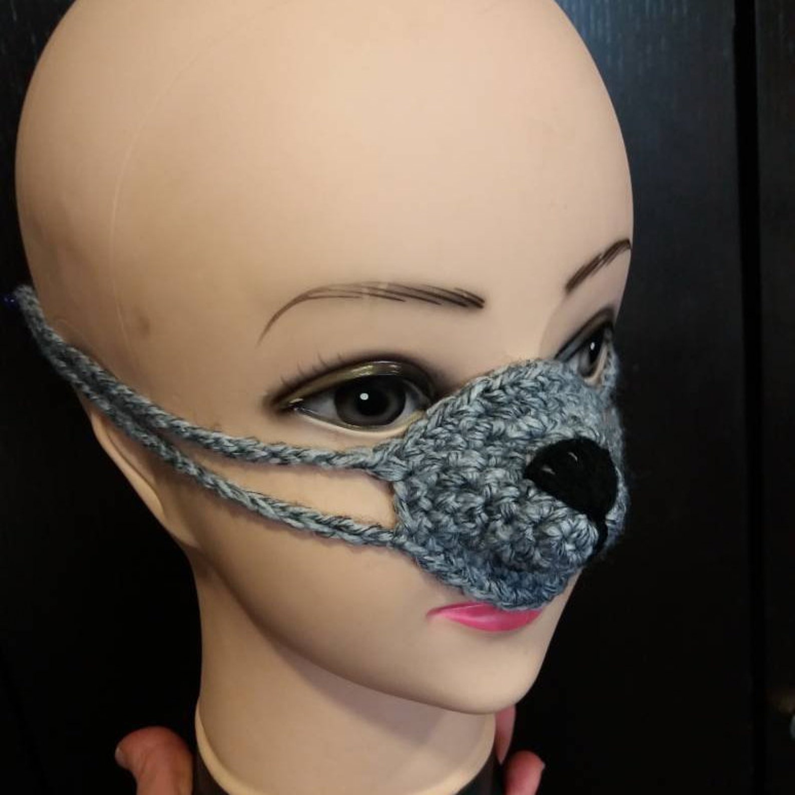 Nose Warmer Warmer Grey Nose Warmer Crochet Nose Warmer - Etsy