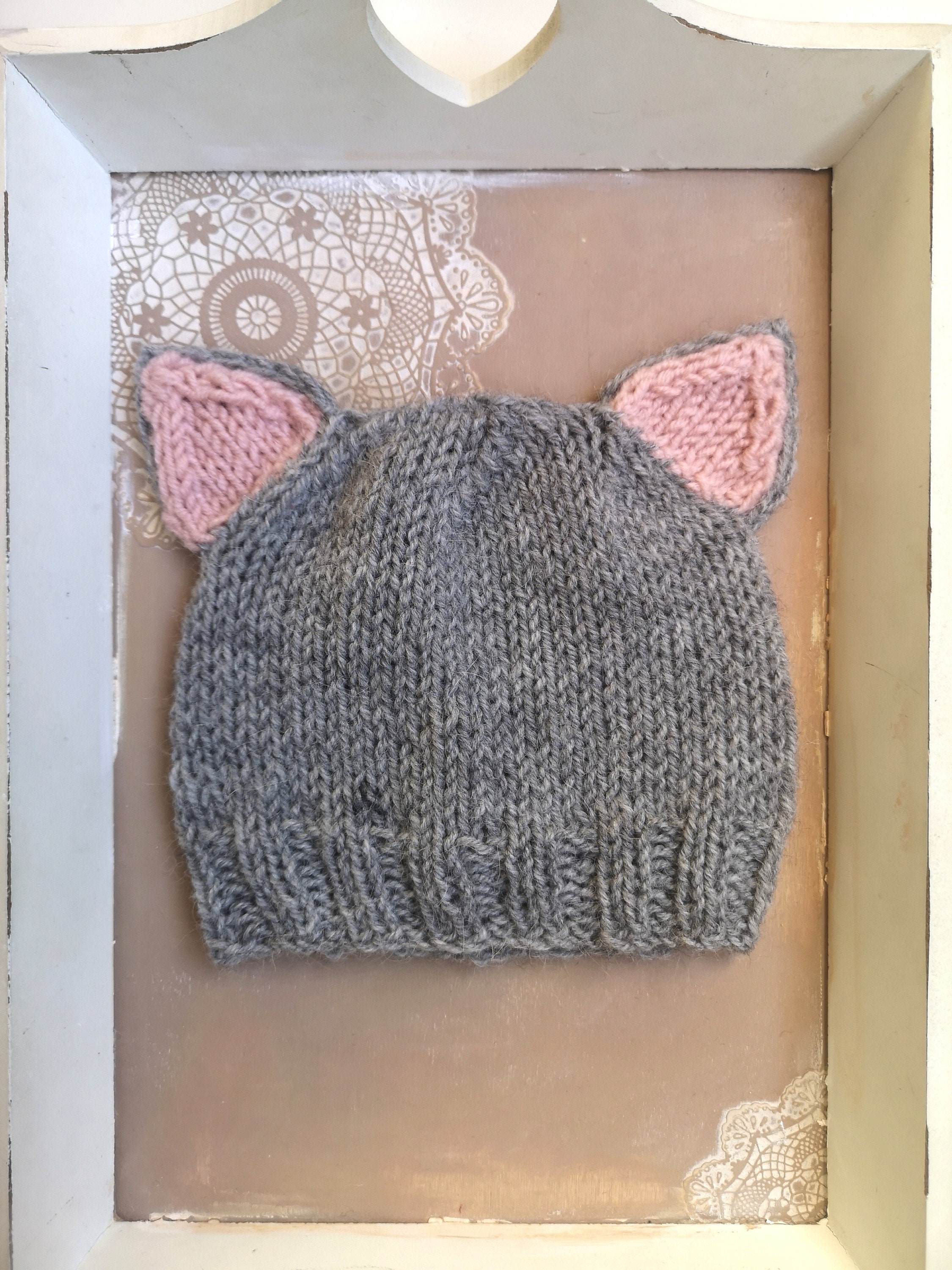 Baby Hat Knitting Pattern Kitty Cat Knitting Pattern Baby - Etsy