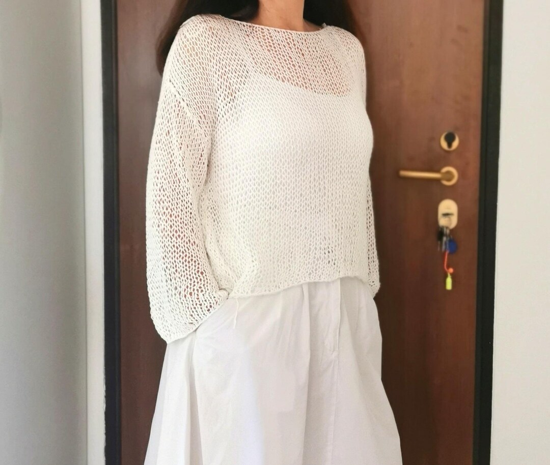 Summer Sweater Knitting Pattern, Loose Knit Sweater Pattern, Easy ...