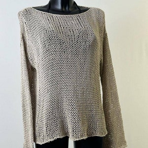 Loose Knit Sweater Pattern, Easy Knitting Pattern, Pattern for ...