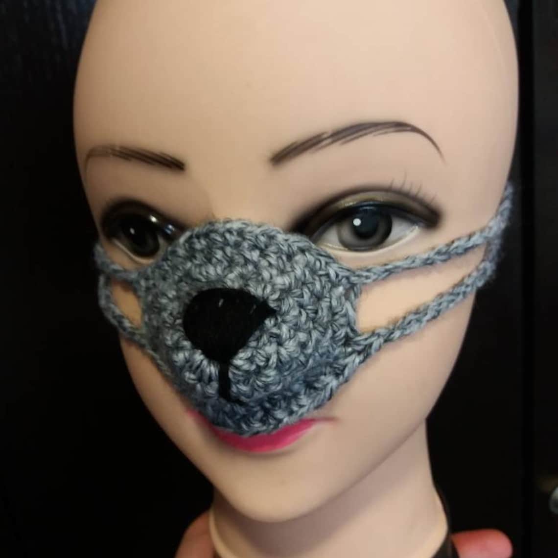 Nose Warmer Warmer Grey Nose Warmer Crochet Nose Warmer | Etsy