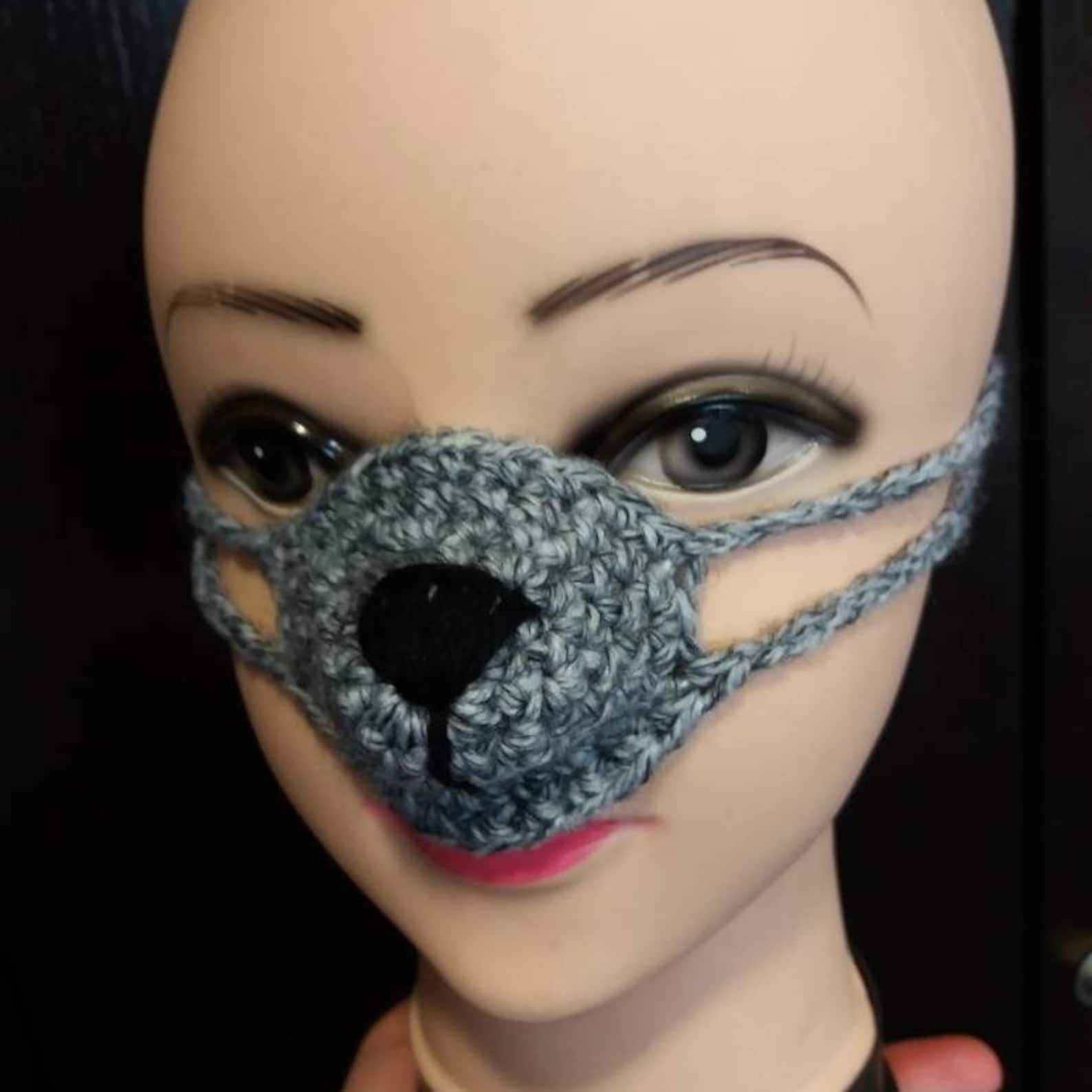 Nose Warmer Warmer Grey Nose Warmer Crochet Nose Warmer - Etsy