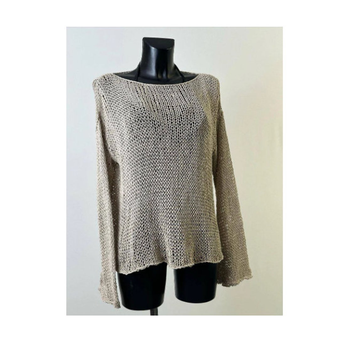 Loose Knit Sweater Pattern, Easy Knitting Pattern, Pattern for ...