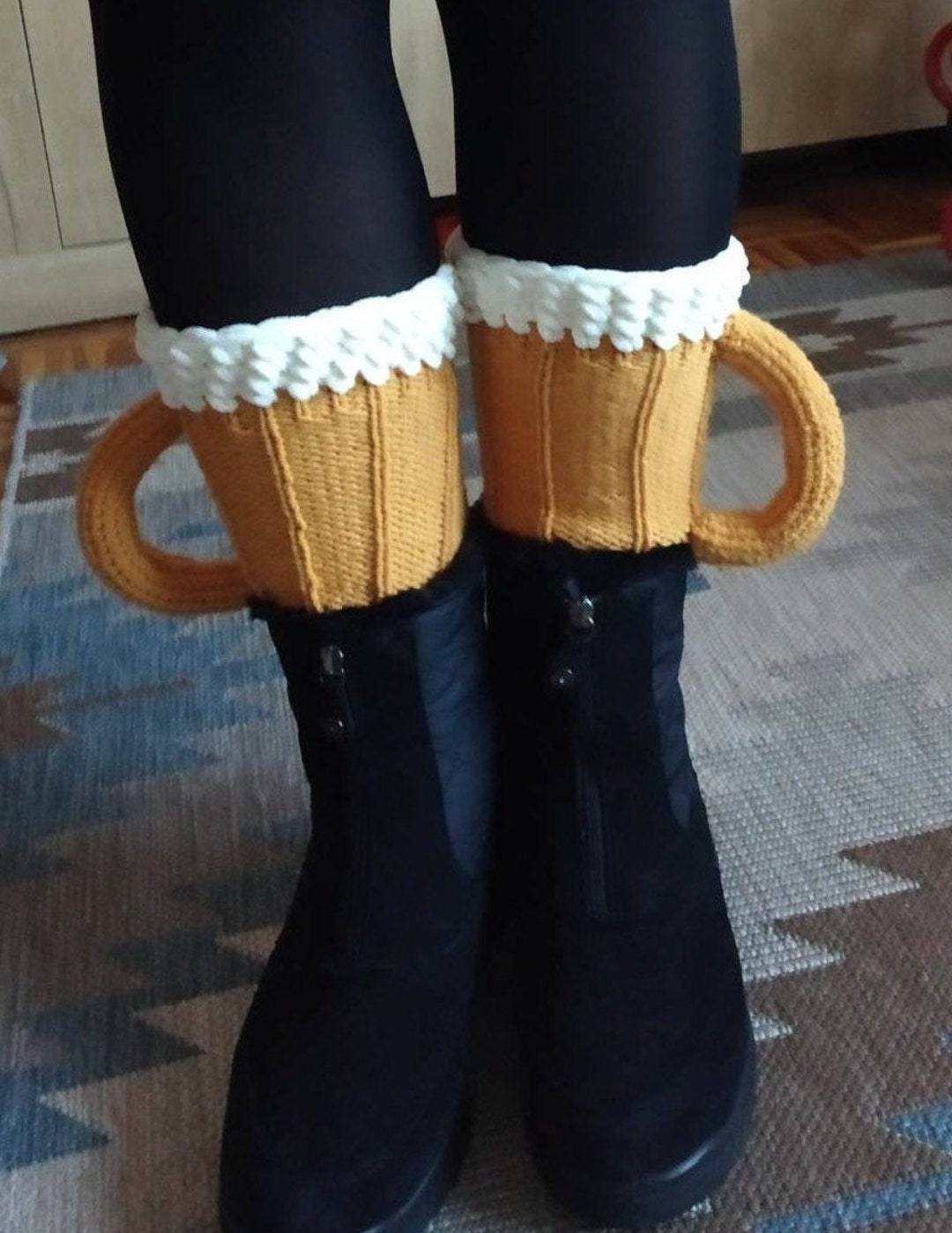 Beer Mug Socks, Beer Leg Warmers, Bavarian Leg Warmers, Oktoberfest ...