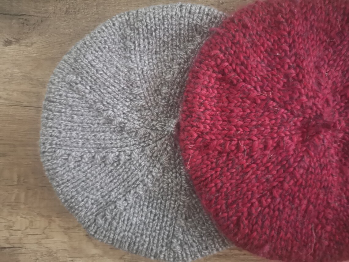 Beret Hat Knitting Pattern Beret Pattern PDF Beret - Etsy