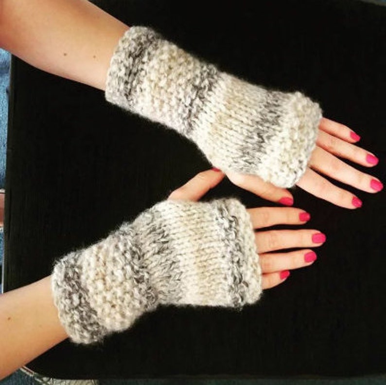 Knit Gloves Pattern Easy Knitting Pattern Fingerless Knit | Etsy