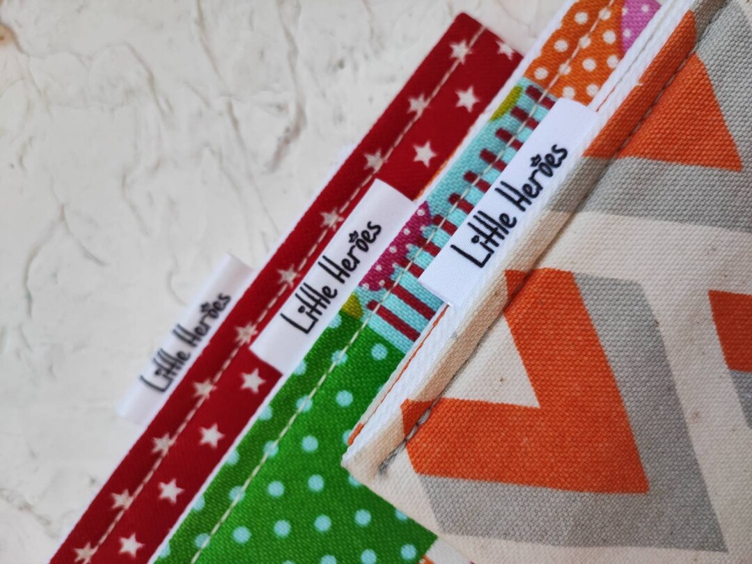 100 Custom Fabric Tags and Labels Satin Ribbon Label Custom Clothing ...