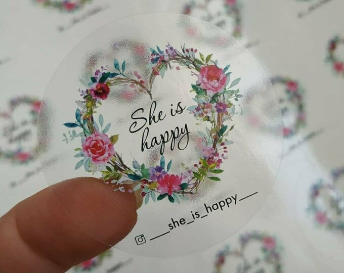 Custom Clear Logo Stickers Labels Personalized Stickers Transparent ...