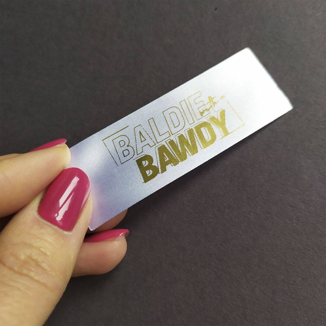 100 Custom Fabric Tags and Labels Satin Ribbon Label Custom Clothing ...