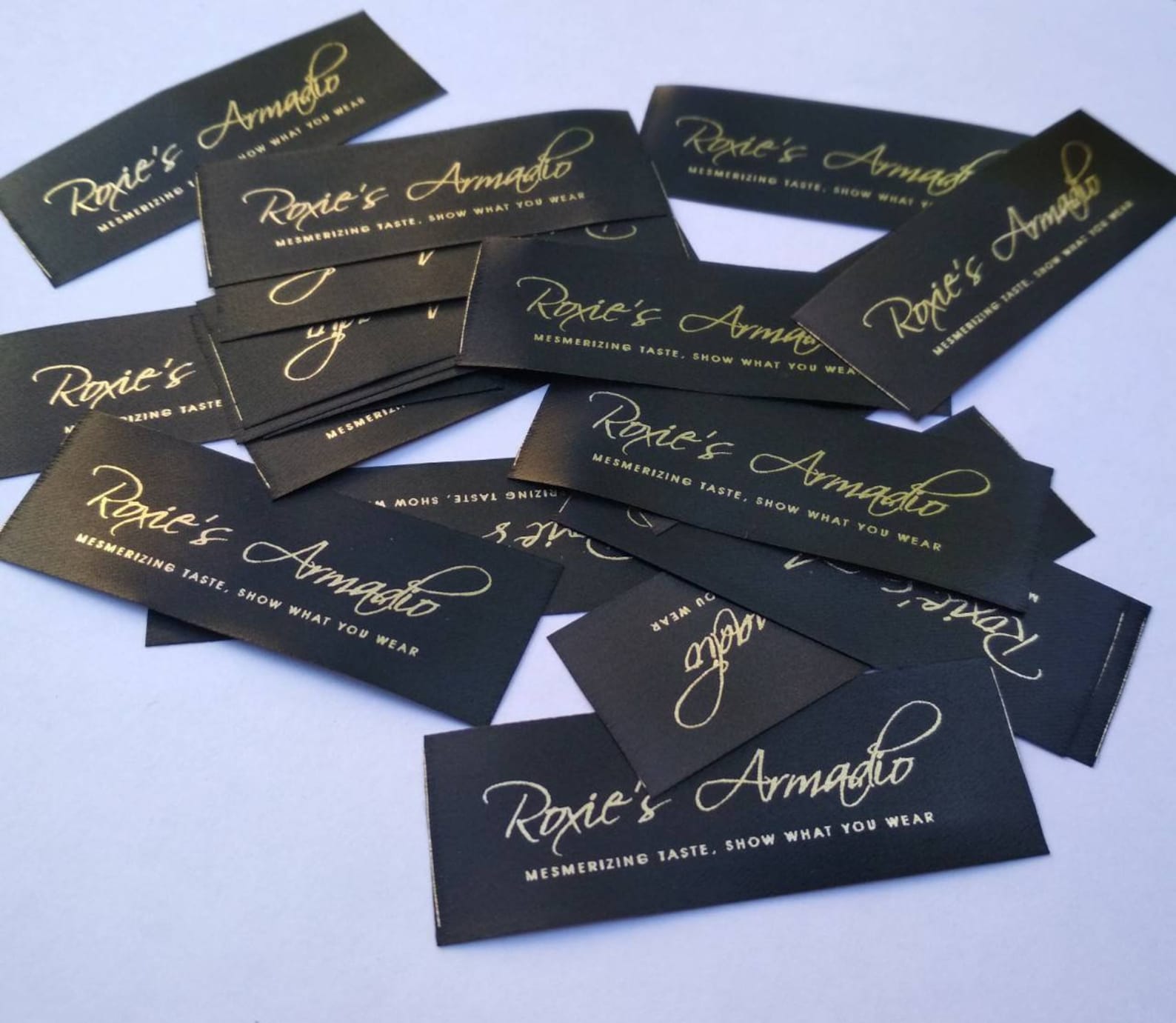 100 Custom Fabric Tags and Labels Satin Ribbon Label Custom - Etsy