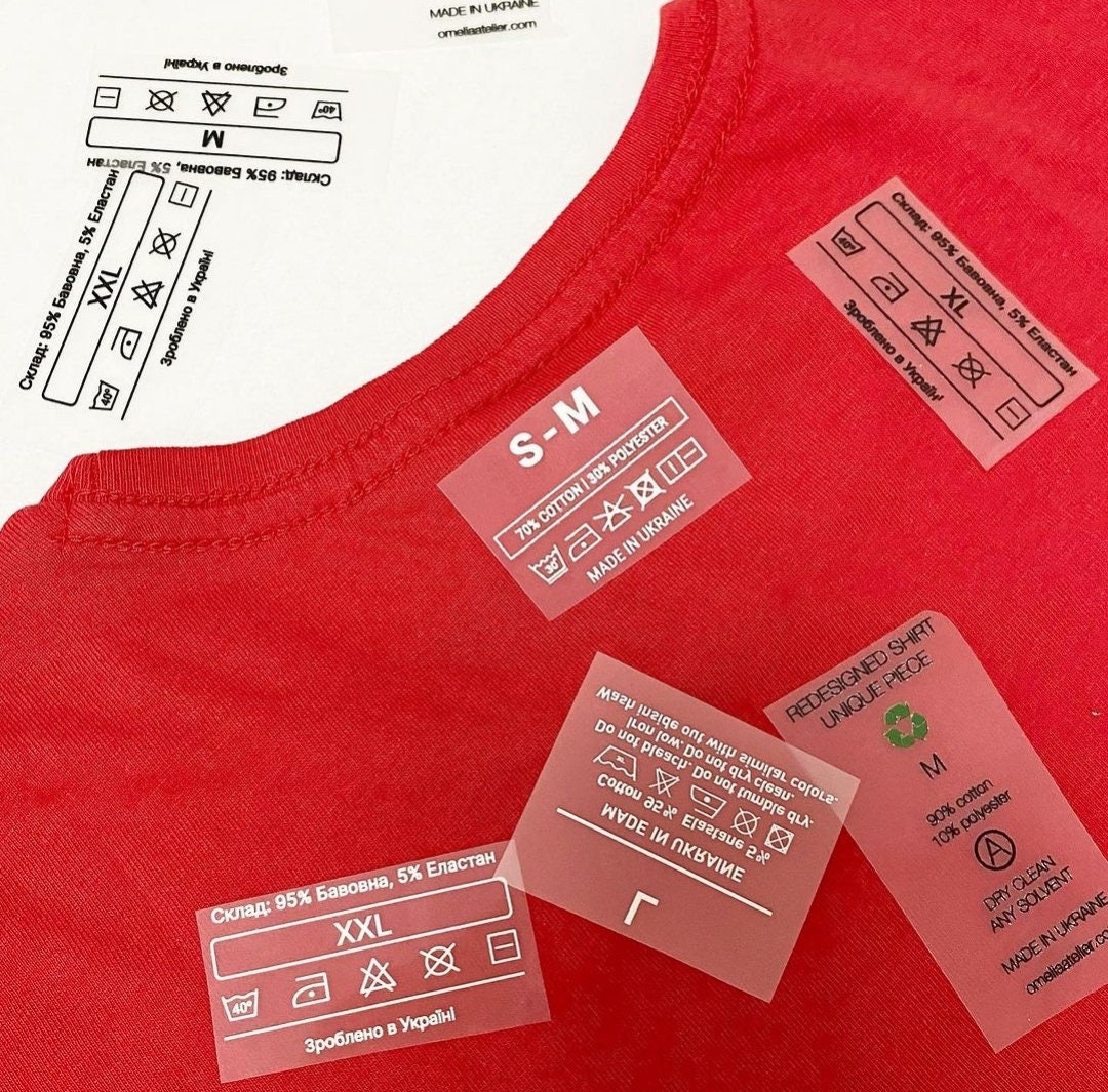 Heat Transfer Tag Tagless Labels Custom Heat Transfer Label Iron-on ...